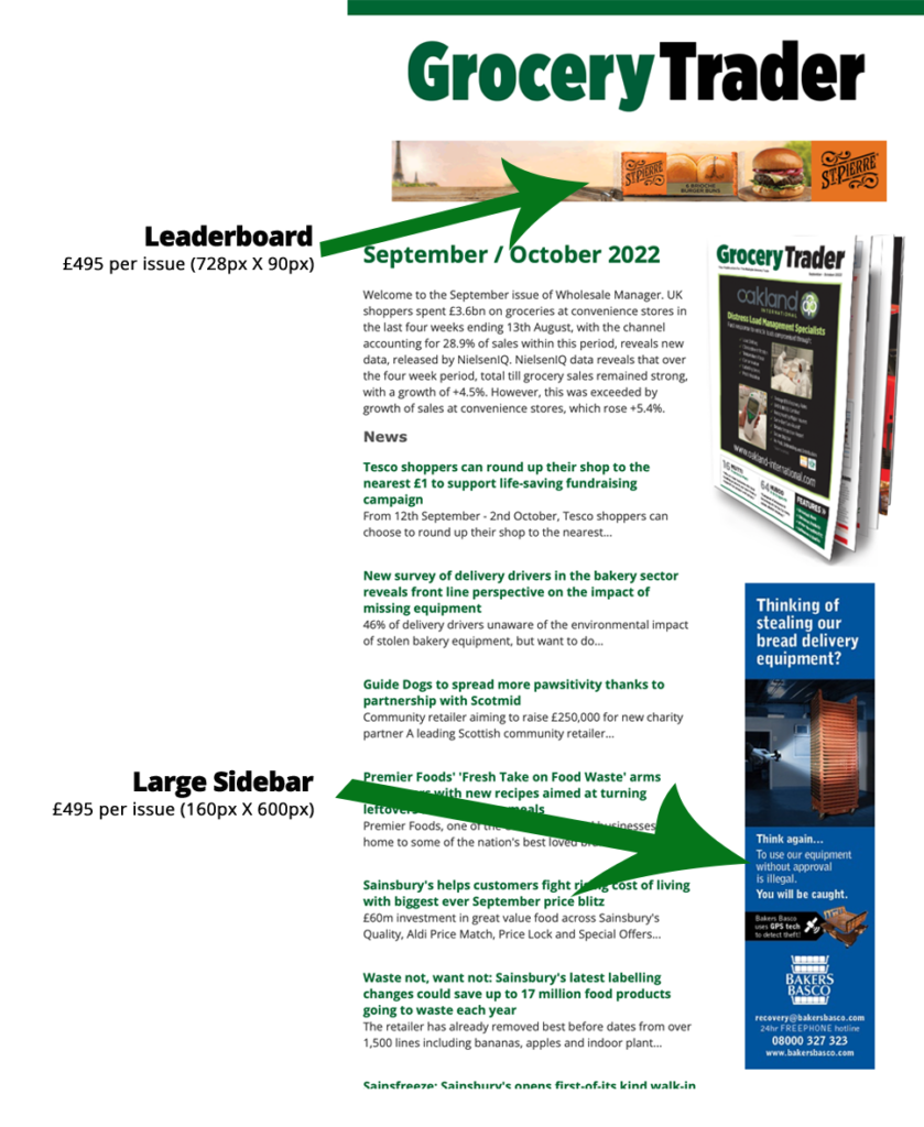 Online Rates & Data | Grocery Trader